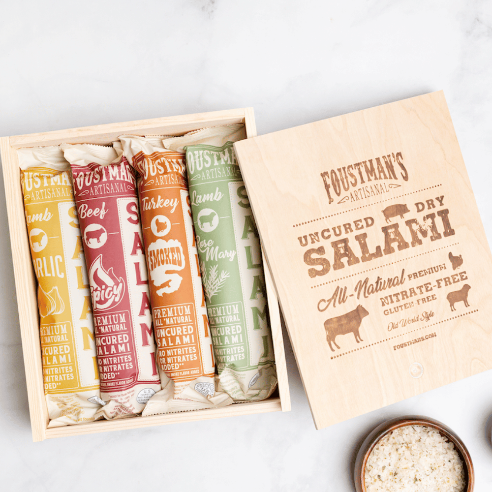 GIFT BOX | SALAMI VARIETY 4-PACK | UNCURED SALAMI - $65.00 – Foustman's ...